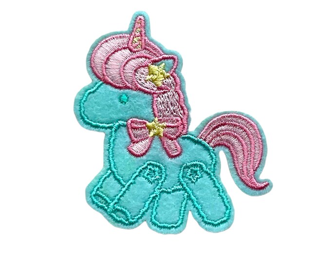 Little Pony, Iron On, Turquoise Patch, Applique Patch, Embroidery Patch ...