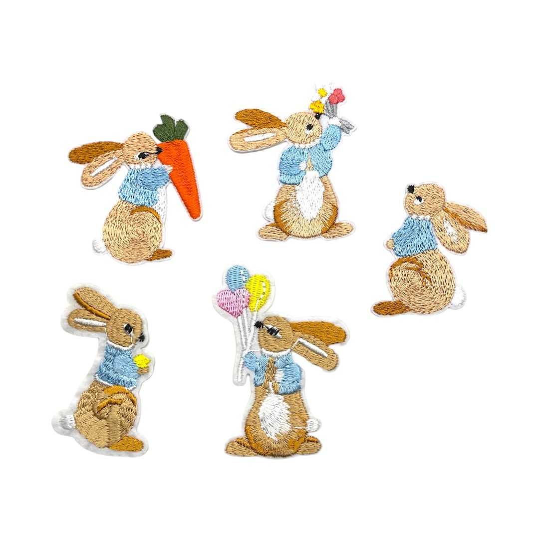 Peter Rabbit, Iron on Patch, Bunny, Embroidery Patch, Bunny Patch ...
