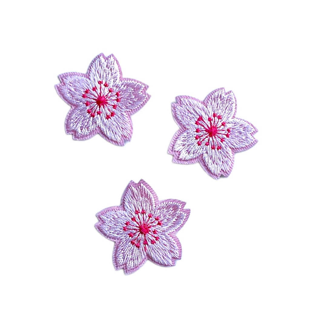 Flower Patches, Iron on Patch, Pink Flower, Pastel Pink Flower, Sewing ...