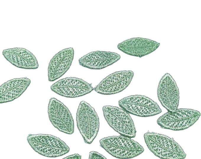 Green Leaves, Tiny Leaves, Sew On, Leaf Patch, Sewing Patch, Embroidery ...