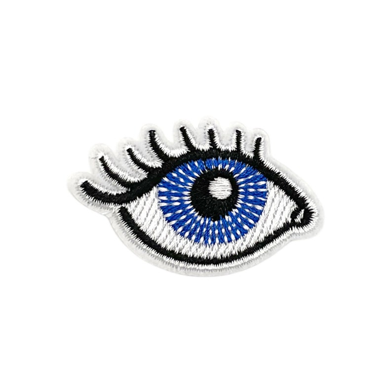 Blue Eye Patch, Iron On, Eye, Embroidery Patch, Blue Eye and Eyelash ...