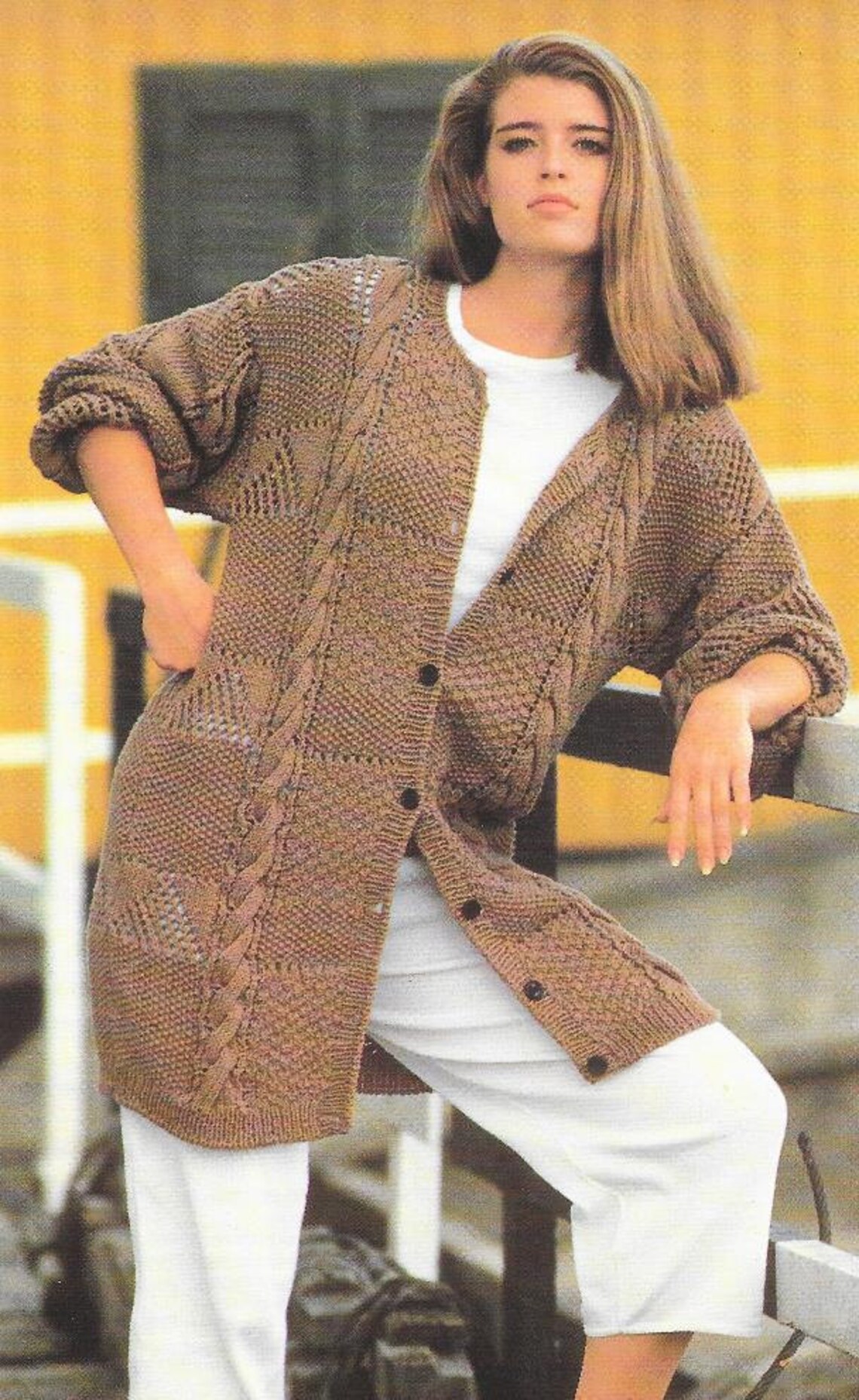 Knitted Long Coat Knitting Pattern PDF Instant Download - Etsy