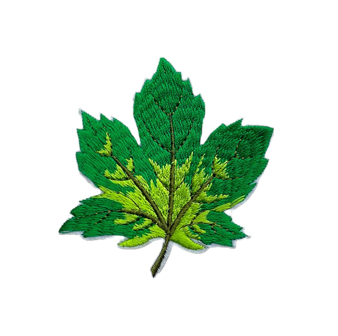Leaf, Green Leaf Patch, Sewing Patch, Embroidery Patch, Iron On, Green ...