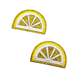 Lemon Patch, Iron On, Sparkly Lemon Patch, Lemon, Embroidery Patch ...