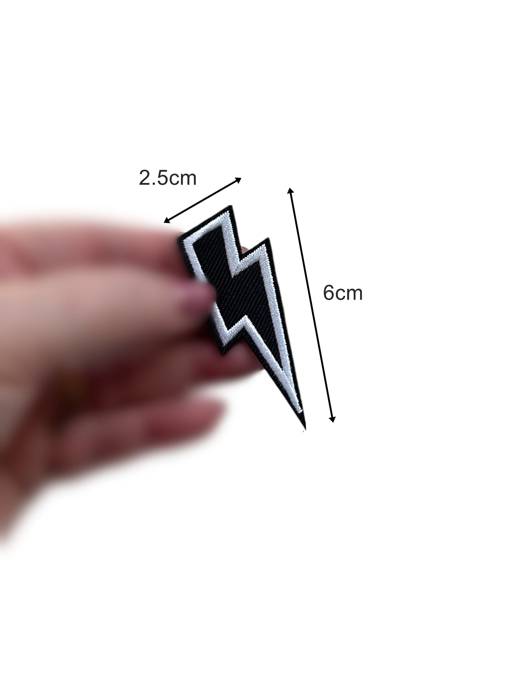 Lightening Bolt Iron On Lightening Patch Lightening Strike - Etsy