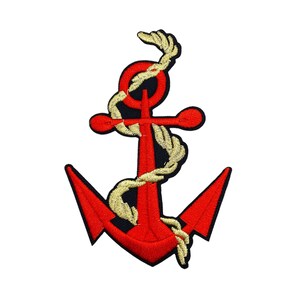 Anchor, Iron on Patch, Nautical, Steering Wheel, Nautical Patch ...