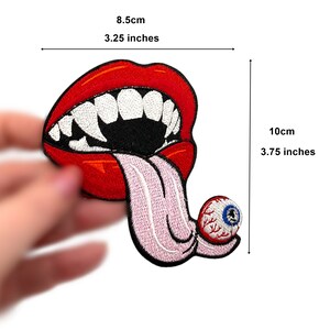 Vampire Lips, Red Lips, Iron on Patch, Lips Patch, Eyeball Patch ...