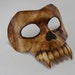 Skull Mask in Brown Leather - Demon Human Skull Reaper Death Skeleton ...