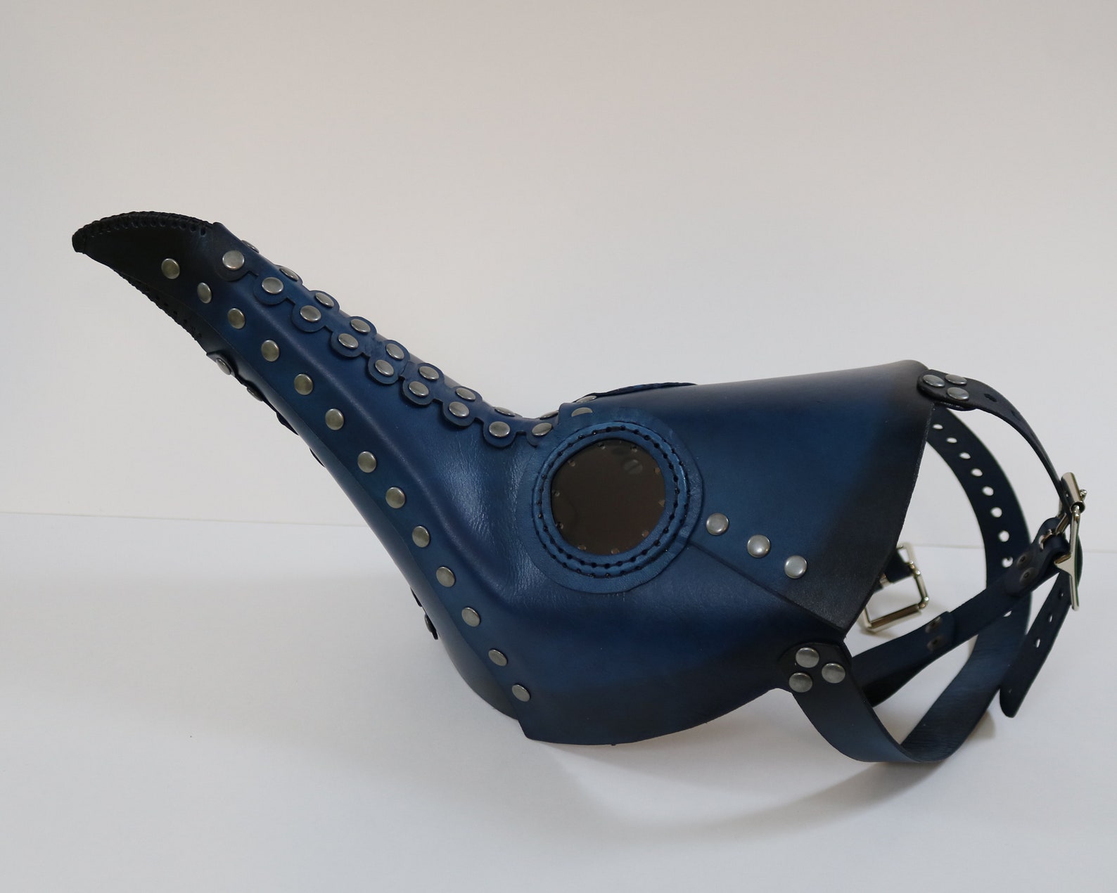 Plague Doctor Mask in Blue Leather - Steampunk Doctor's Costume - Etsy