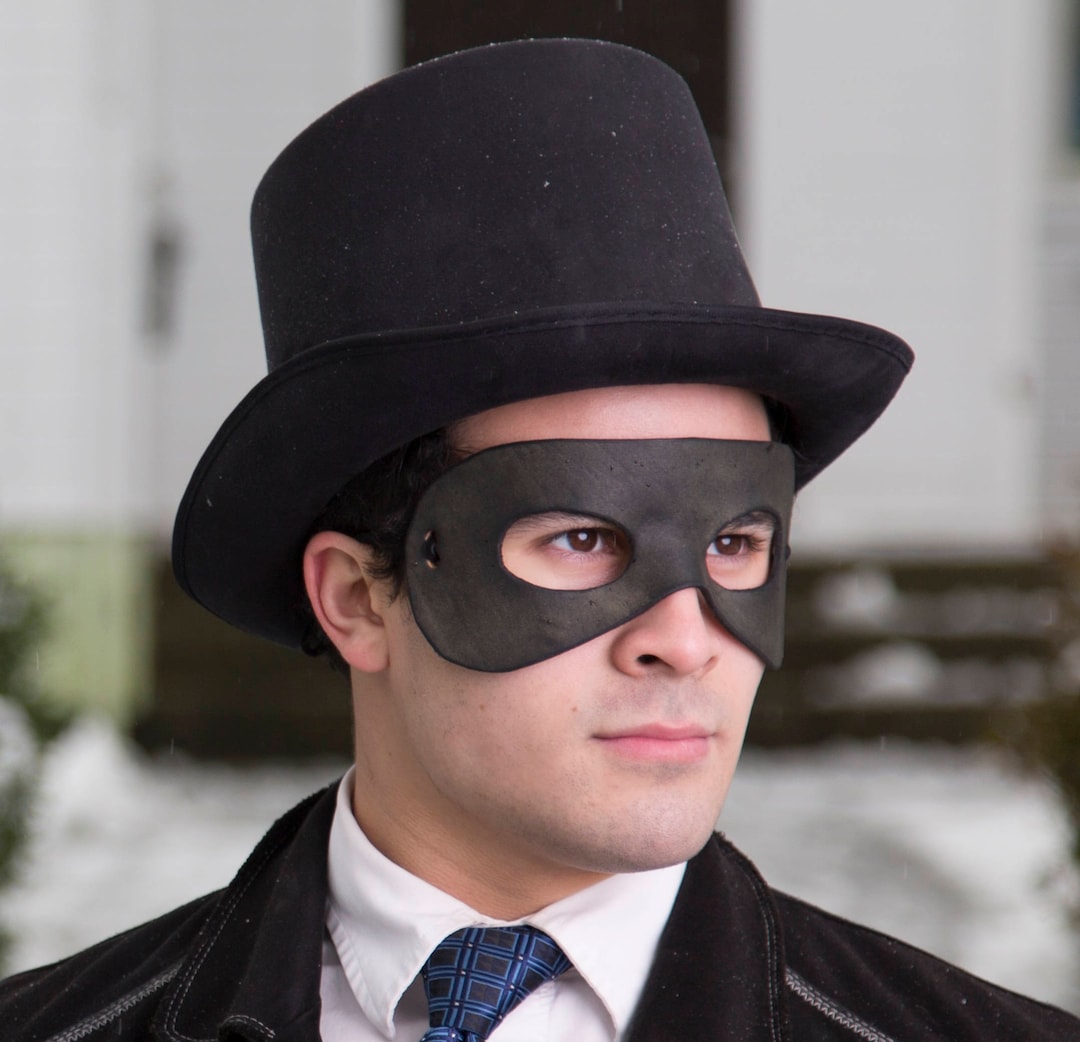 Black Leather Masquerade Domino Mask - Etsy