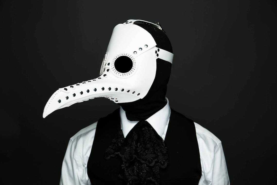 Plague Doctor's Costume White Plague Doctor Mask in - Etsy