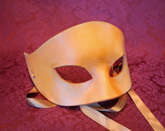 Black Leather Masquerade Domino Mask | Etsy