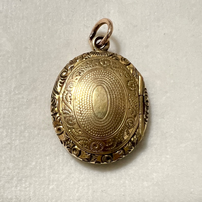Victorian Oval Gold Filled Engine Turned Locket - Etsy