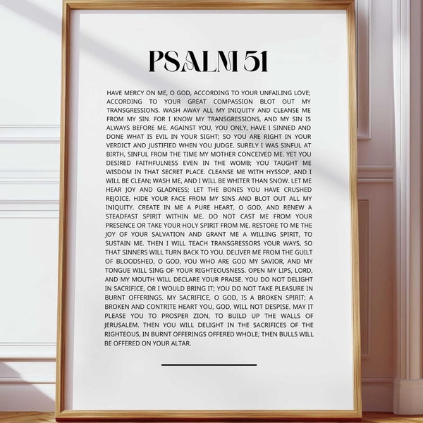 Psalm 51 - Etsy