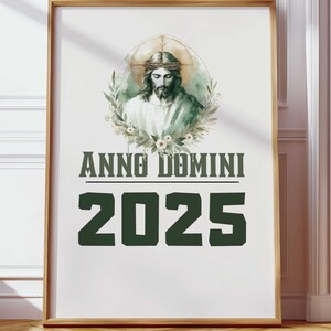 Christian New Year 2025, Minimalist Typography Art, Catholic Poster ...