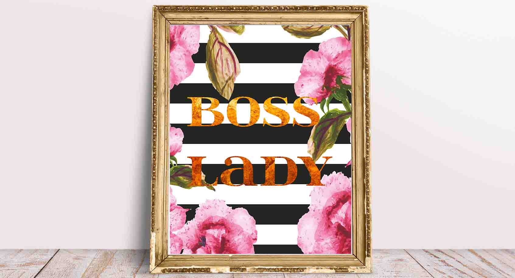 Boss Lady Printable Boss Lady Wall Art Bosses Day, Boss Lady Office ...