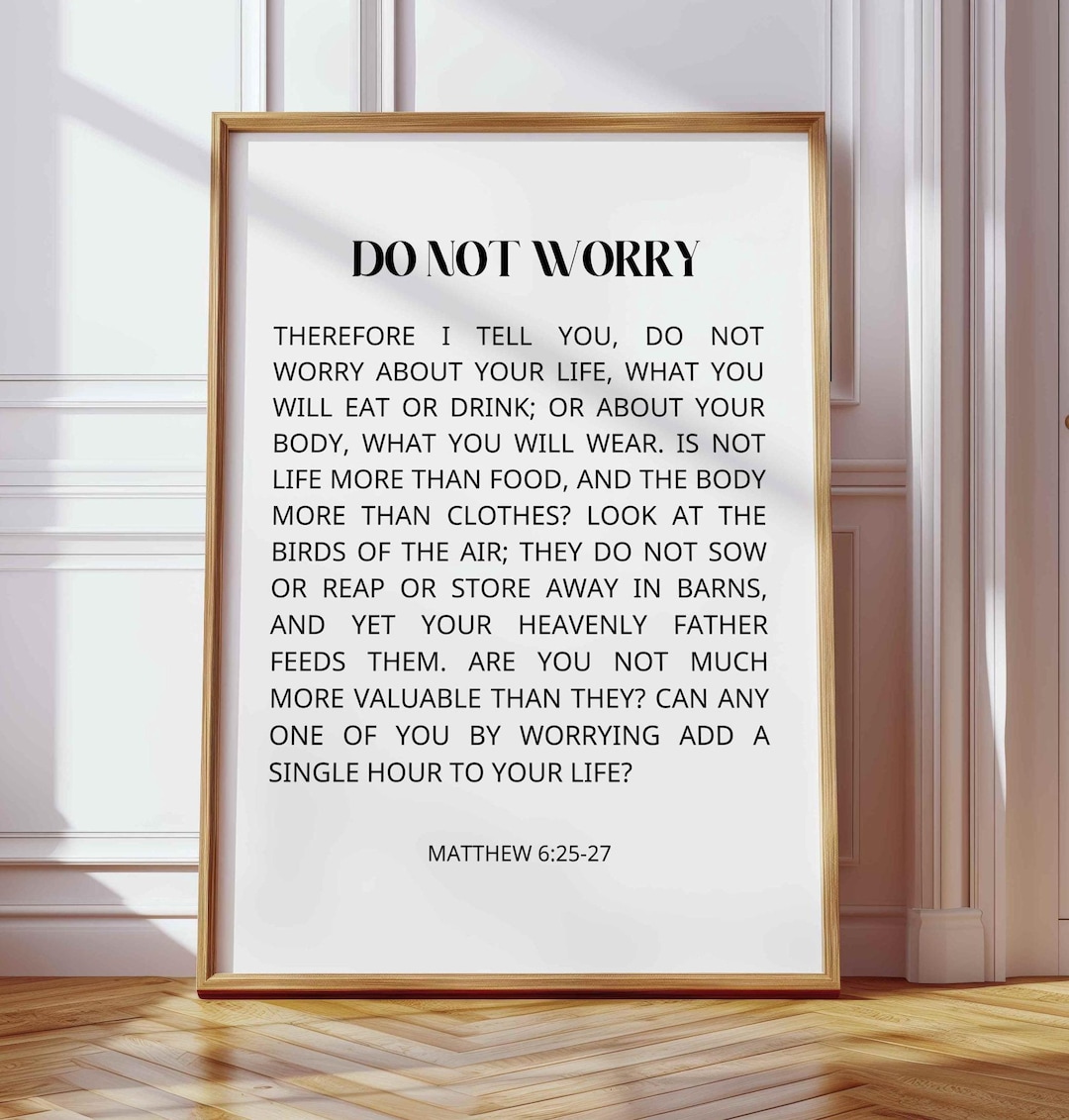 Matthew 6:25-27, Do Not Worry, Look at the Birds, Bible Verse Printable ...