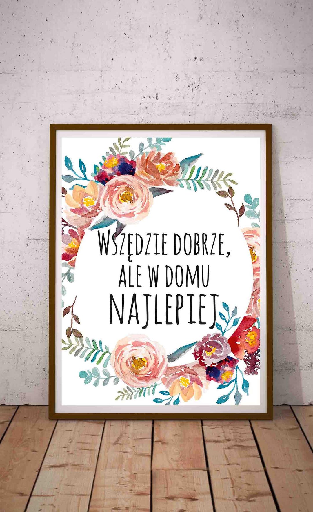 Home Sweet Home Poster From Poland Polski Dom Decor Polish Wall Art ...