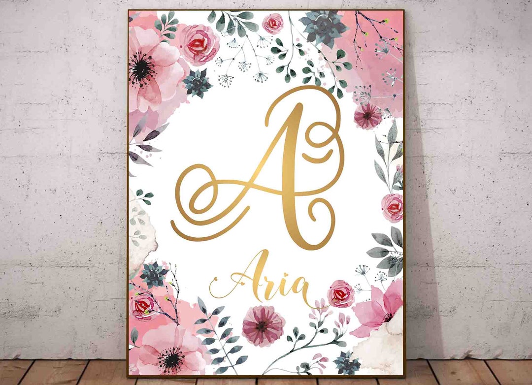 Aria Baby Name Sign Aria Wall Art Aria Party Printable Aria Party ...