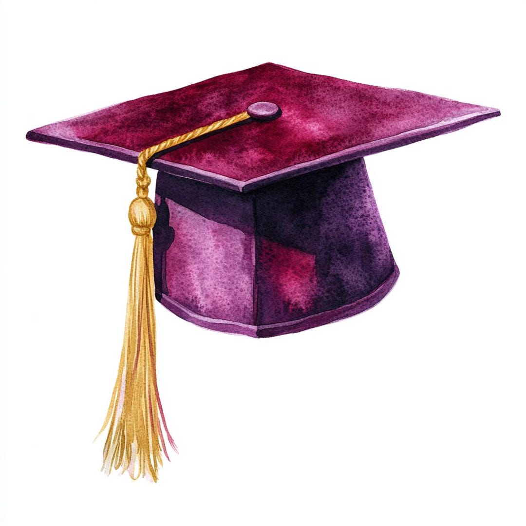 8 Graduation Cap Clipart Graduation Hat Golden Tassels Clip Art ...