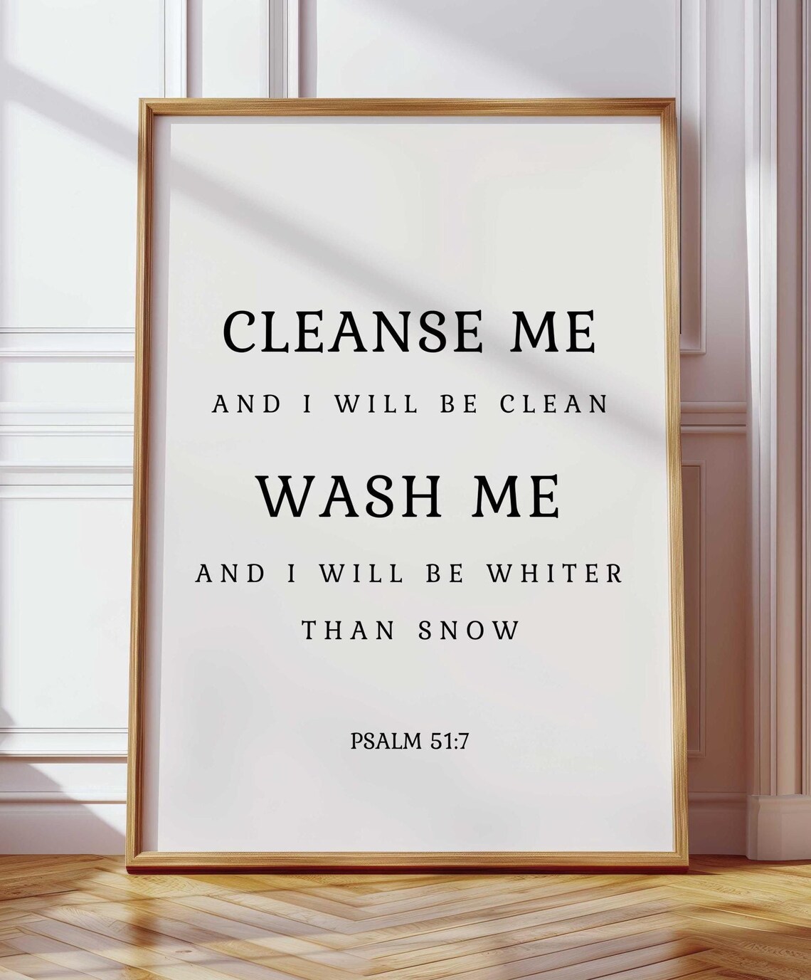 Psalm 51:7, Morning Scripture Art, Psalm 51 KJV Art Bible Verse ...