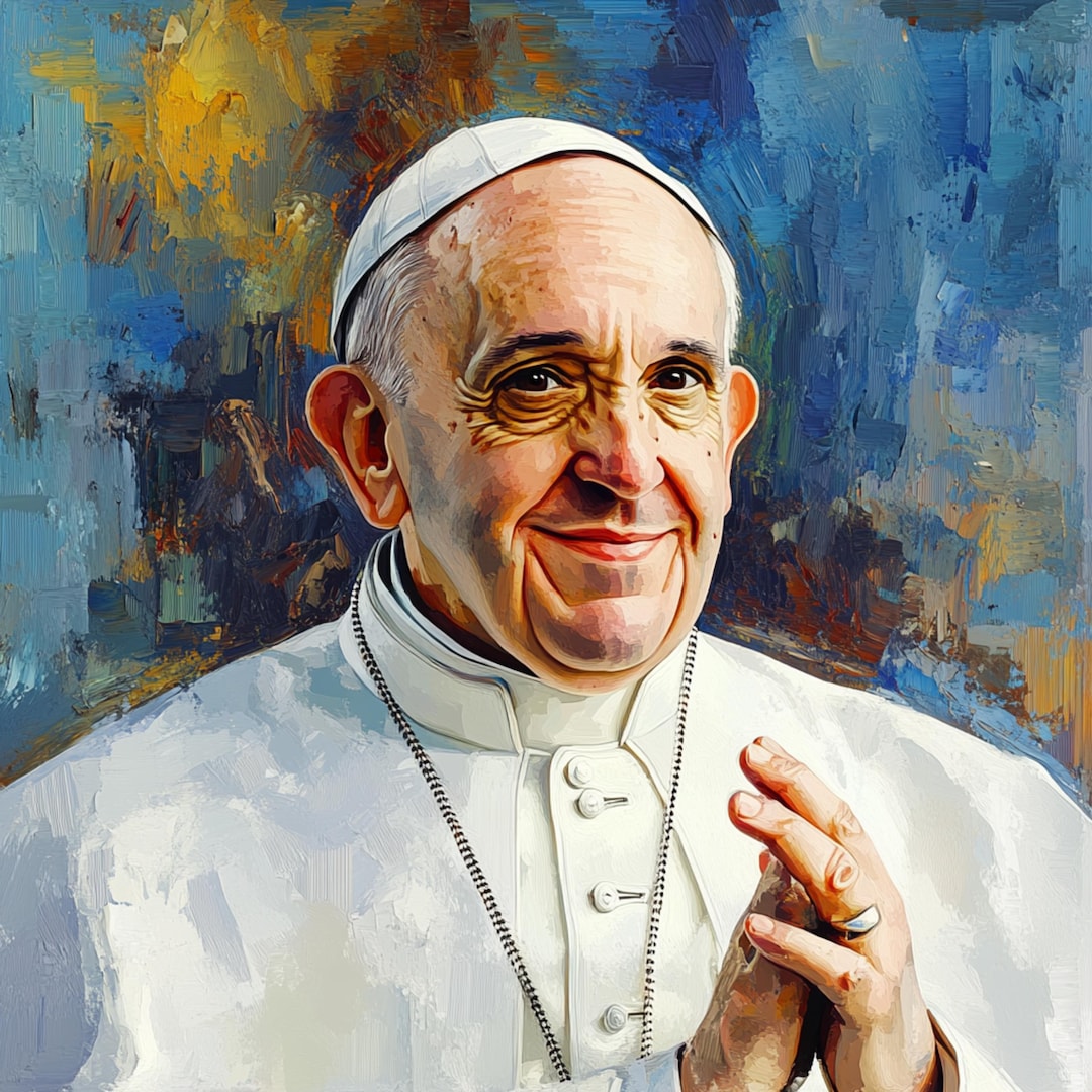 4 Pope Francis Digital Prints Commercial Art Memorial Catholic Wall Art ...