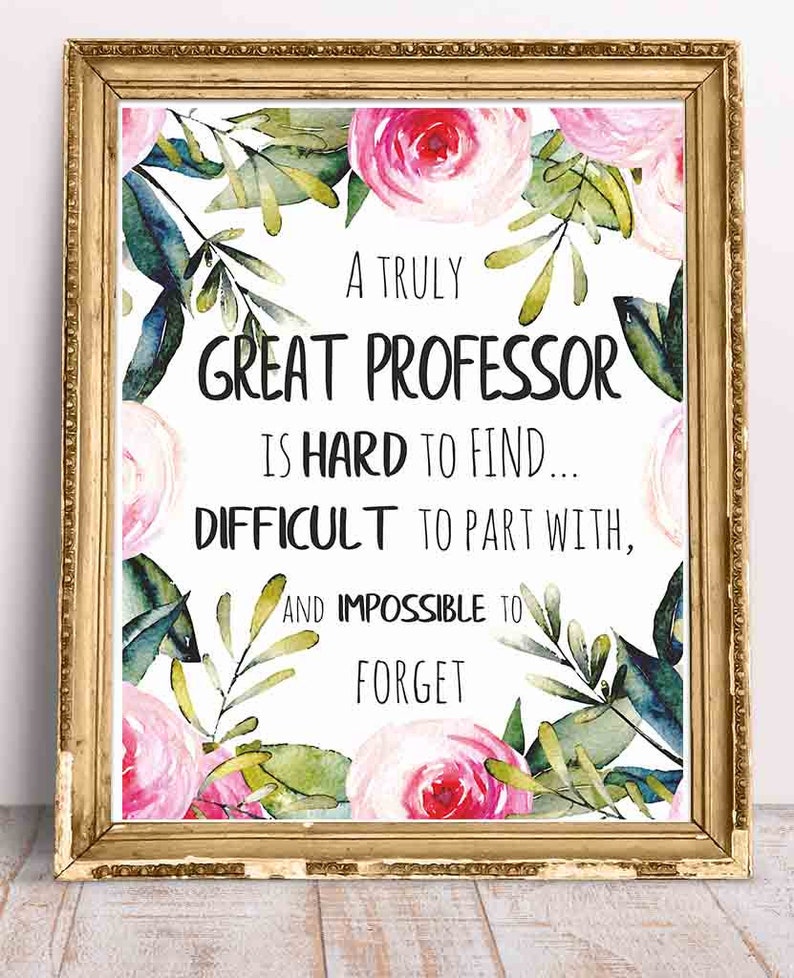 Professor Thank You A Truly Great Professor Is Hard To Find Etsy