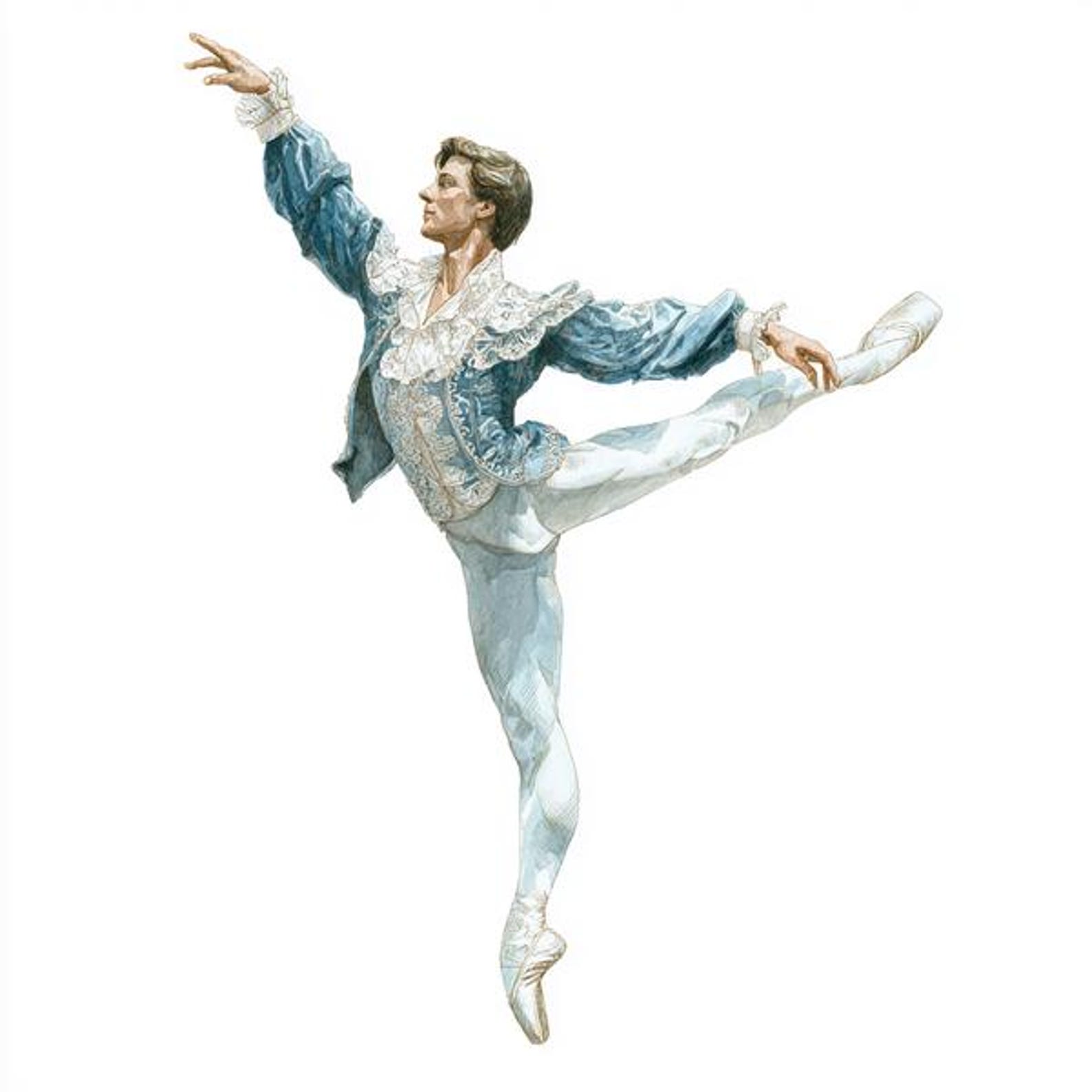 11 Classical Ballet Clipart, Swan Lake Style, Male Female Solo ...