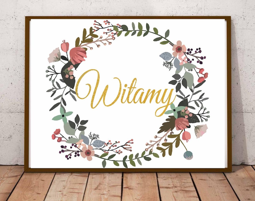 Polish Wall Art Welcome Sign Witamy Print Wall Hanging Home Decor Wall ...