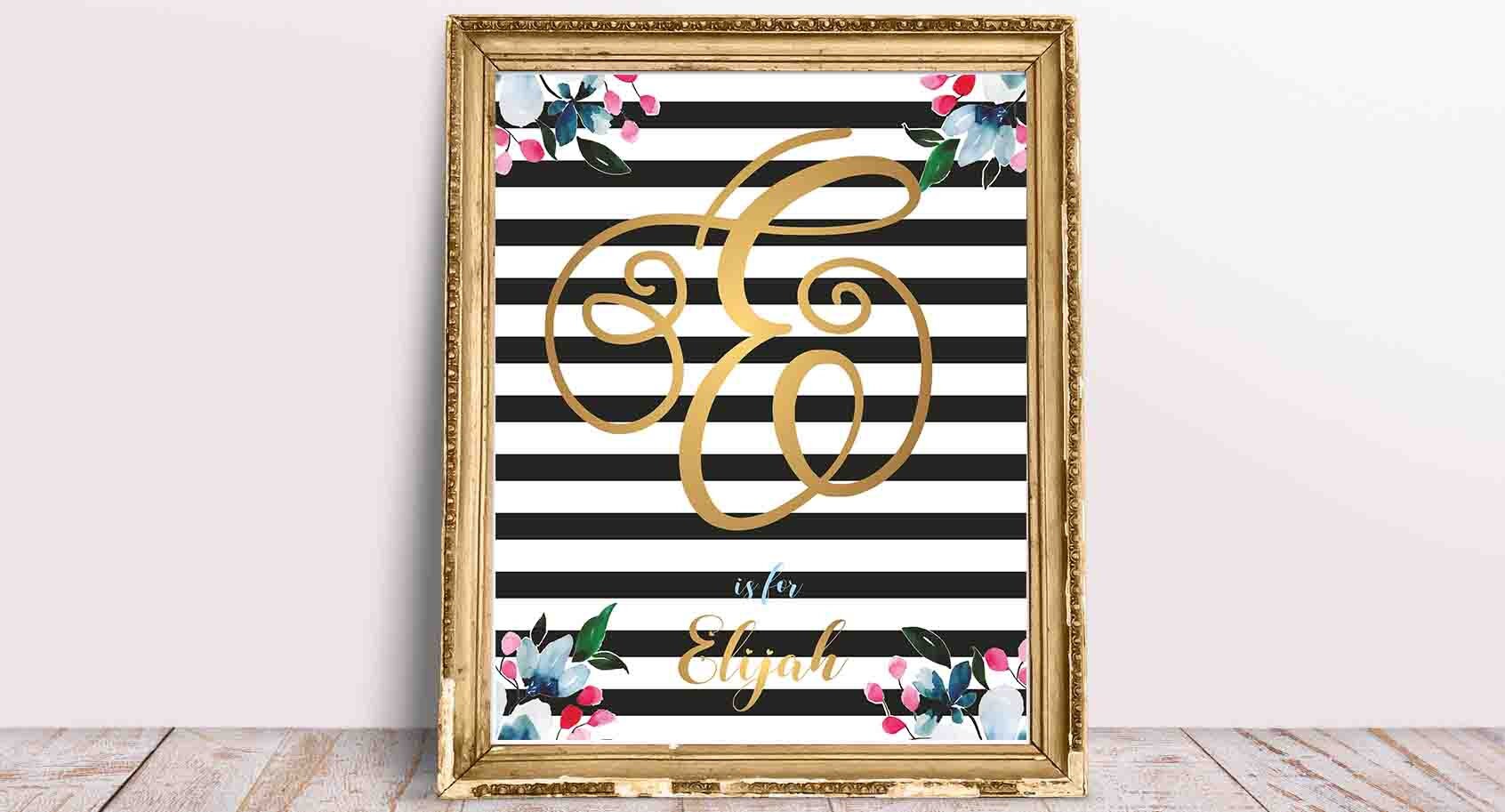 Elijah Baby Elijah Nursery Gold Calligraphy Names Digital, Elijah Name ...