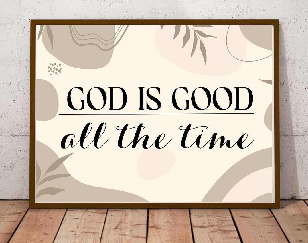 God is Good Poster Digital, Wall Decor, Boho Wall Art, Bible Verse ...