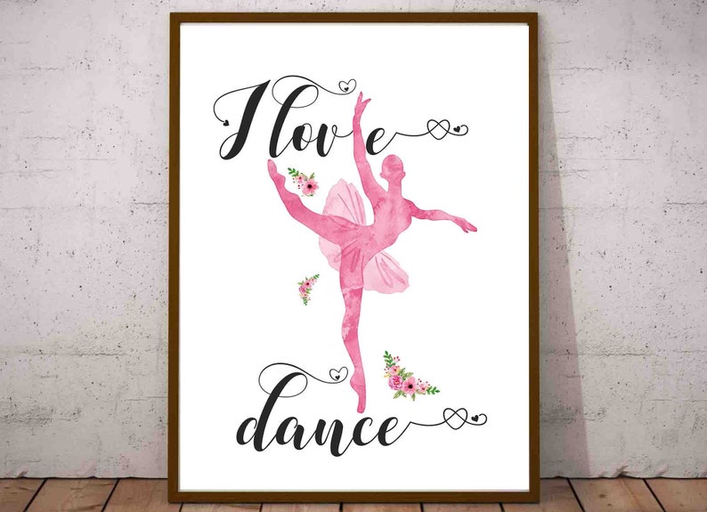 I Love Dance Teacher Gift Printable Dance Instructor Keepsake - Etsy