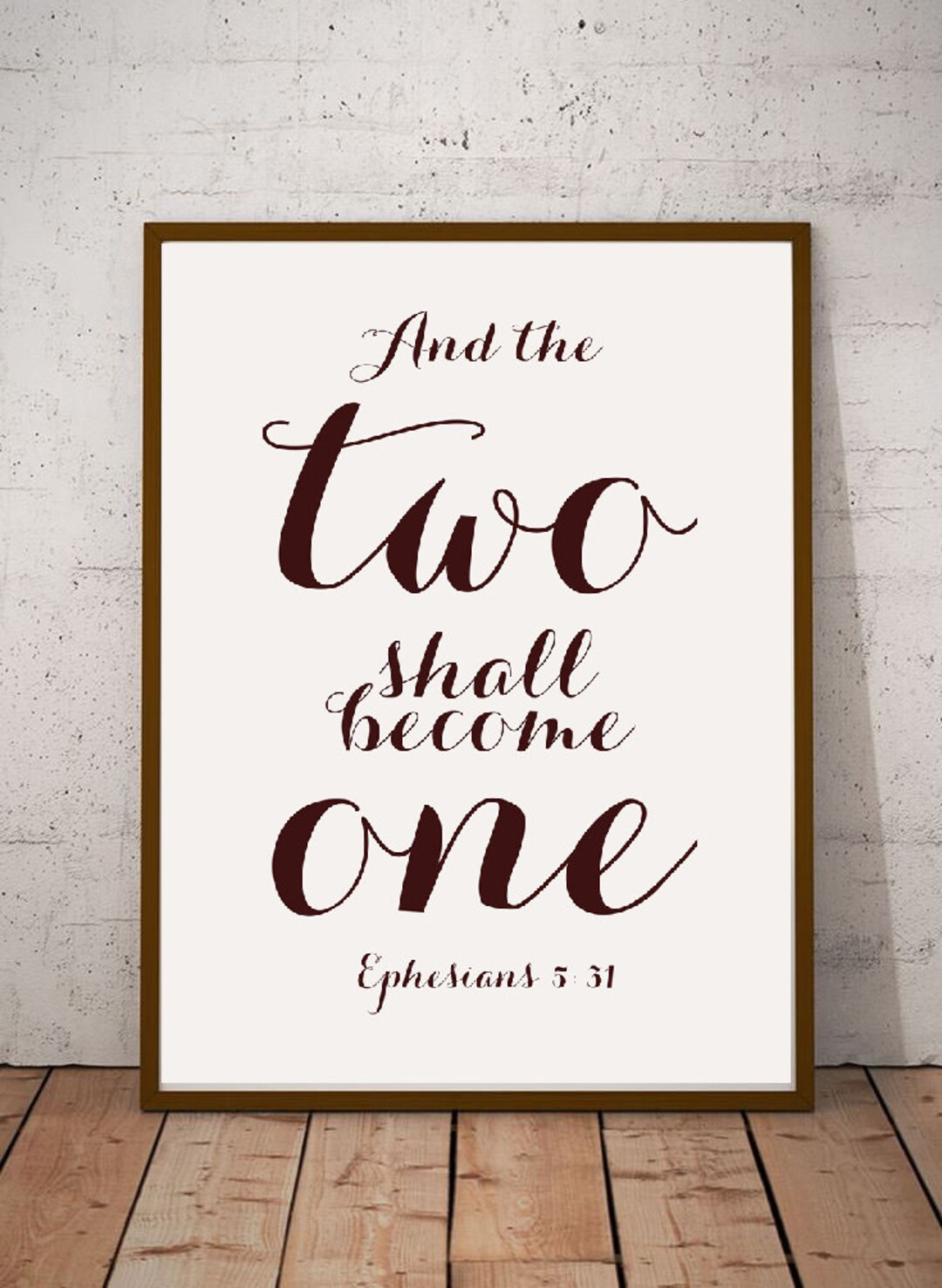 Ephesians 5:31, and the Two Shall Become One Sign Bible Verses ...