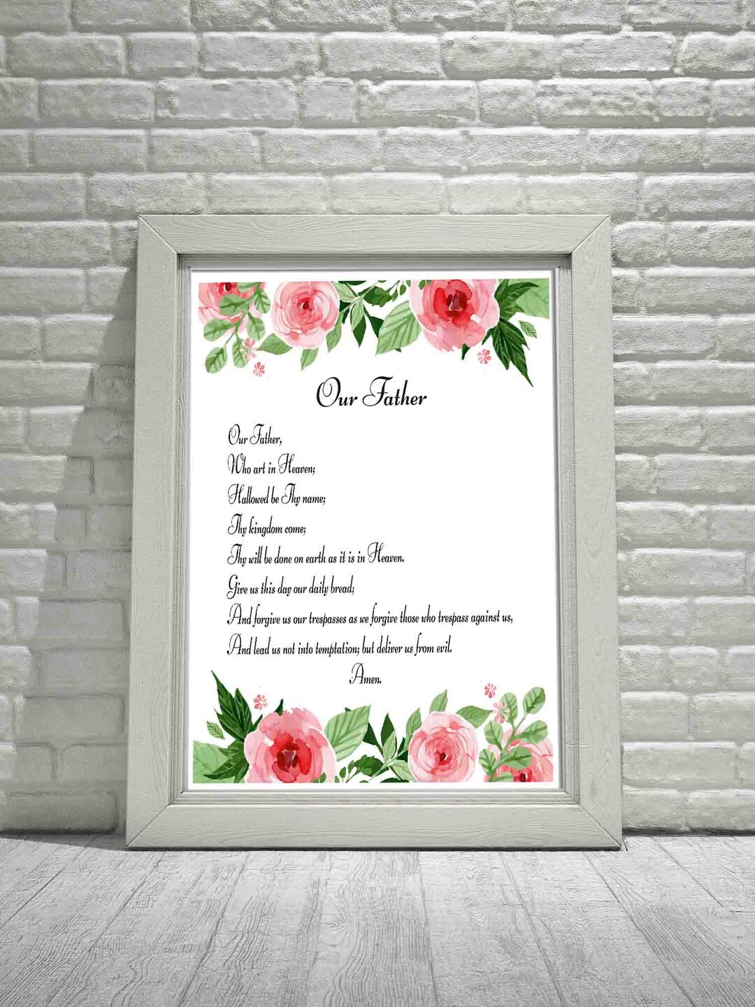 Our Father Prayer Our Father Print Our Father Prayer Wall Hanging Our ...