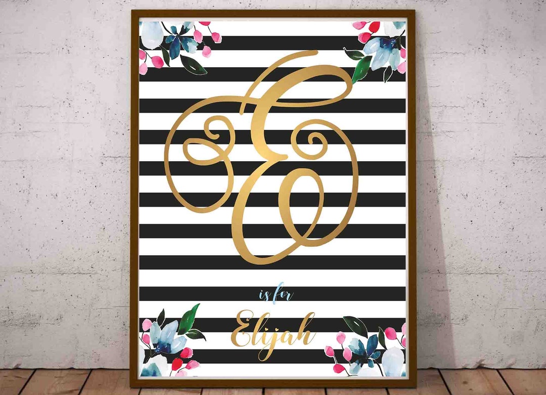 Elijah Baby Elijah Nursery Gold Calligraphy Names Digital, Elijah Name ...