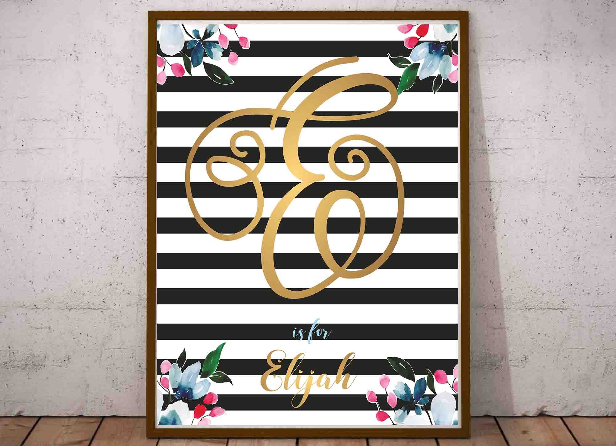 Elijah Baby Elijah Nursery Gold Calligraphy Names Digital, Elijah Name ...
