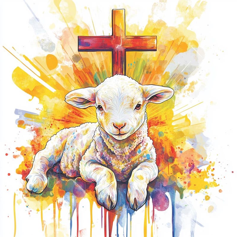 The Lamb of God Clipart - Etsy