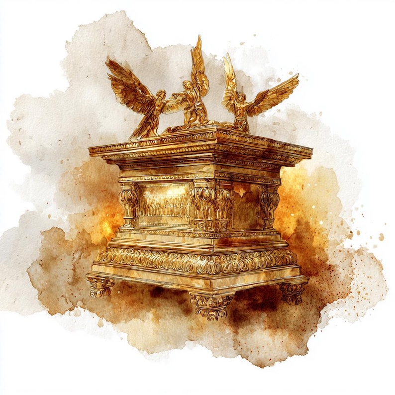 10 Ark of Covenant Clipart Old Testament Story PNG Watercolor Printable ...