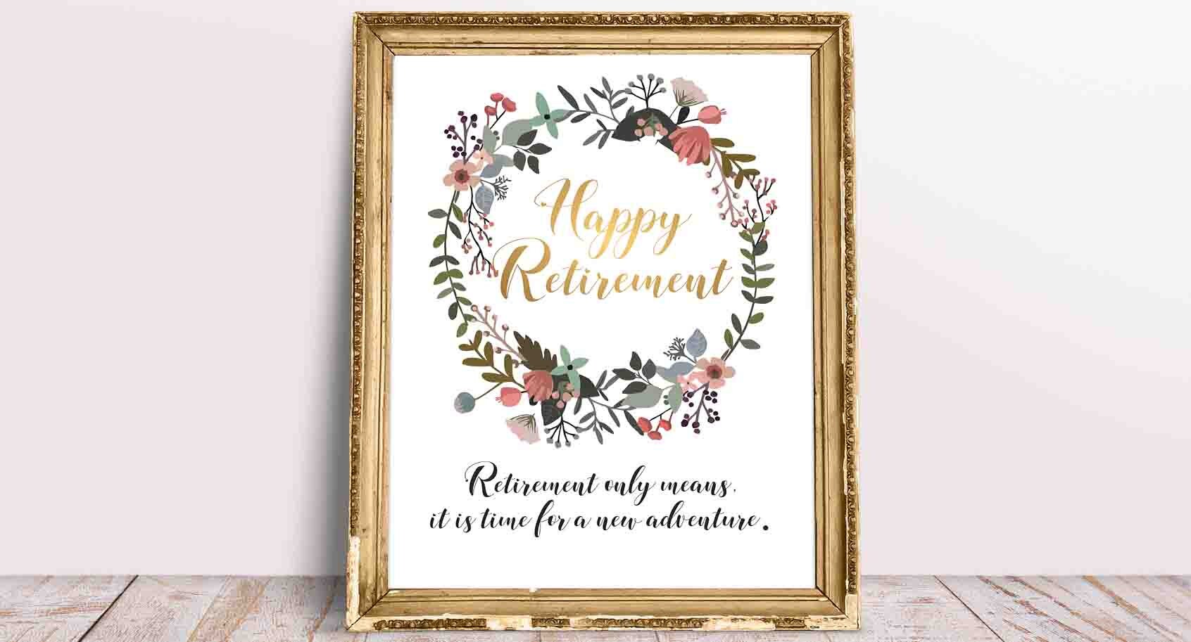 Happy Retirement Digital File Happy Retirement Printables - Etsy