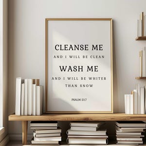 Psalm 51:7, Morning Scripture Art, Psalm 51 KJV Art Bible Verse ...