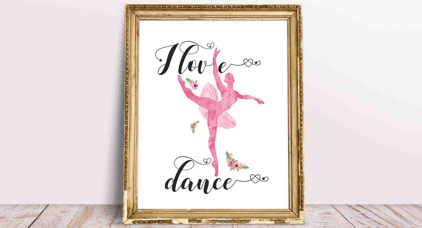 I Love Dance Teacher Gift Printable Dance Instructor Keepsake - Etsy