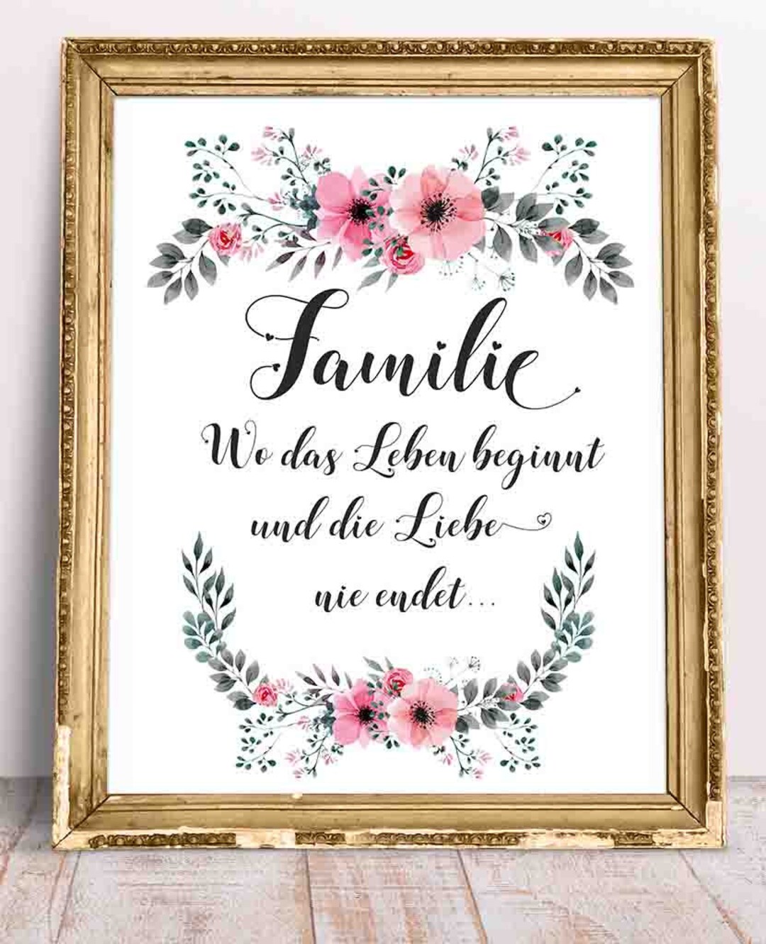 Life Quotes Wall Art Family Wall Quotes German Saying German Language ...