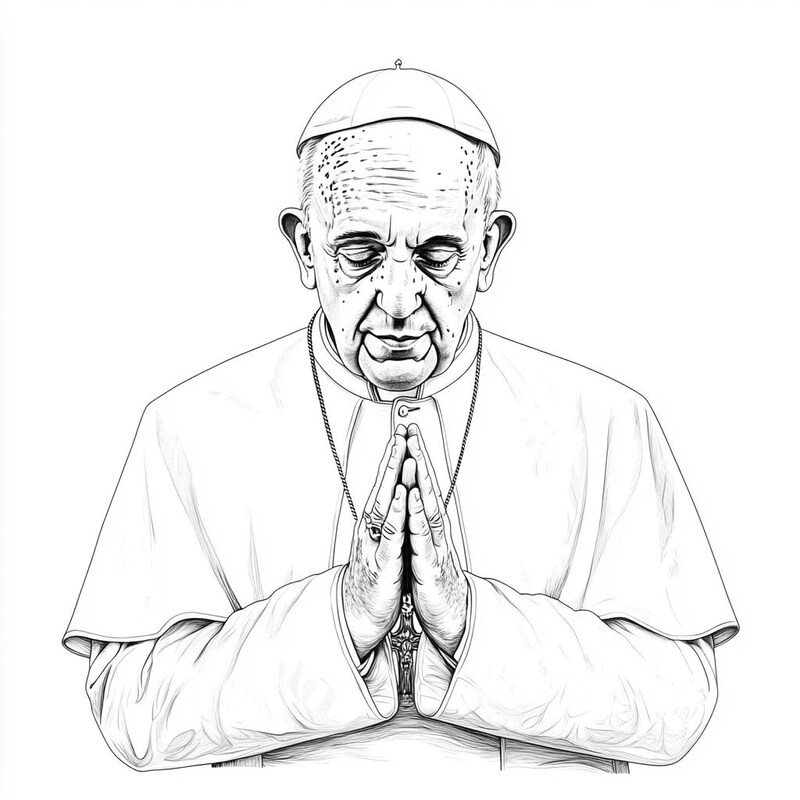 Pope Francis Portrait - Etsy
