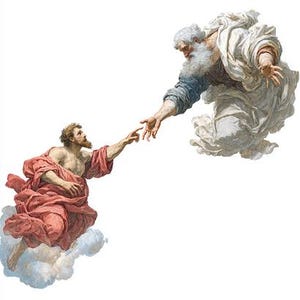 8 Old Testament Bible Clipart Creation of Adam Story Clipart Gods Hands ...