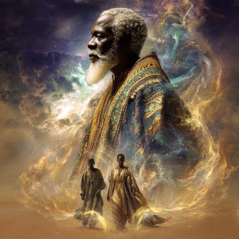 8 Black God Heavenly Father Clipart, Afro Faith Spiritual Artwork ...