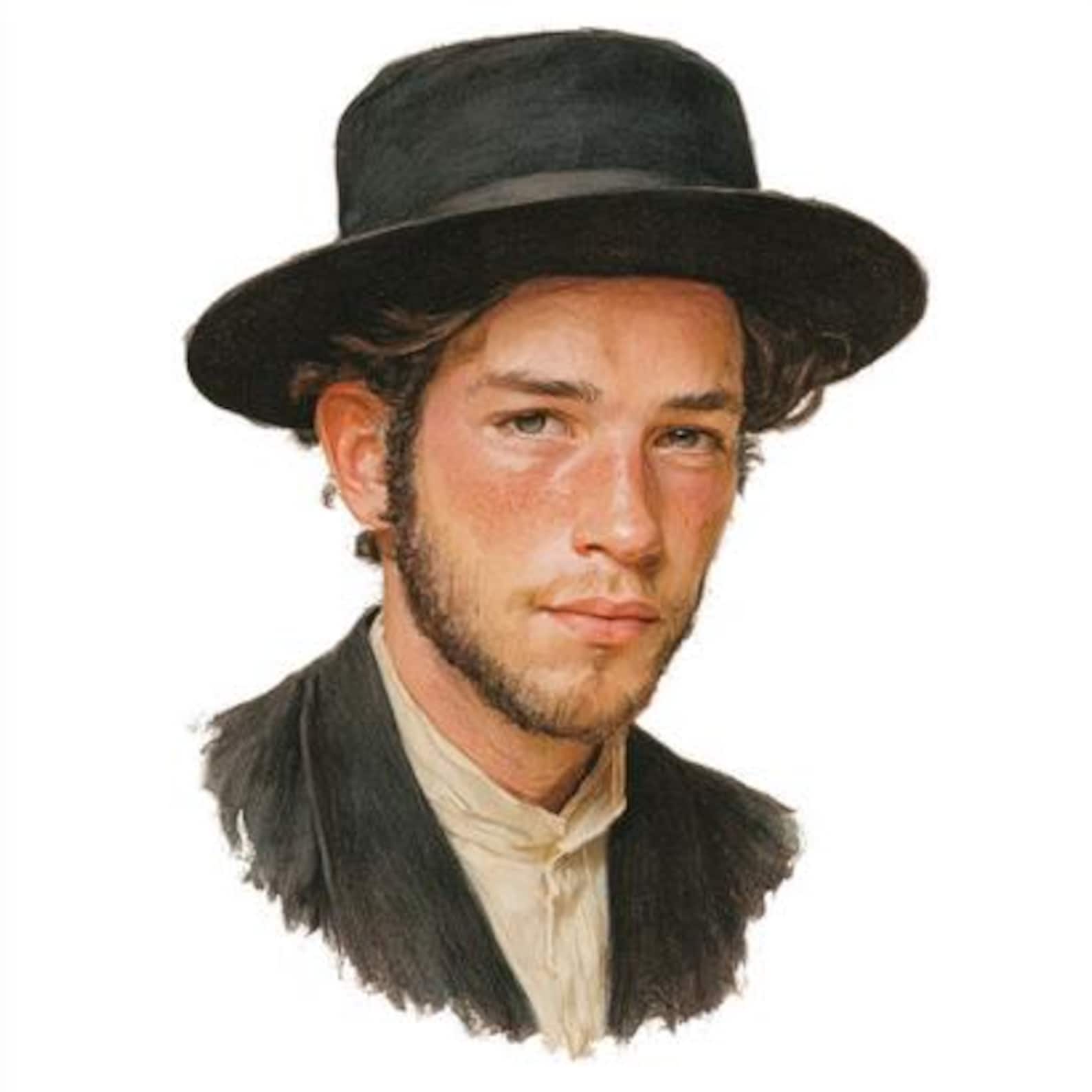 8 Jewish Man Portrait Clipart Watercolor Religious Jew Face Jerusalem ...