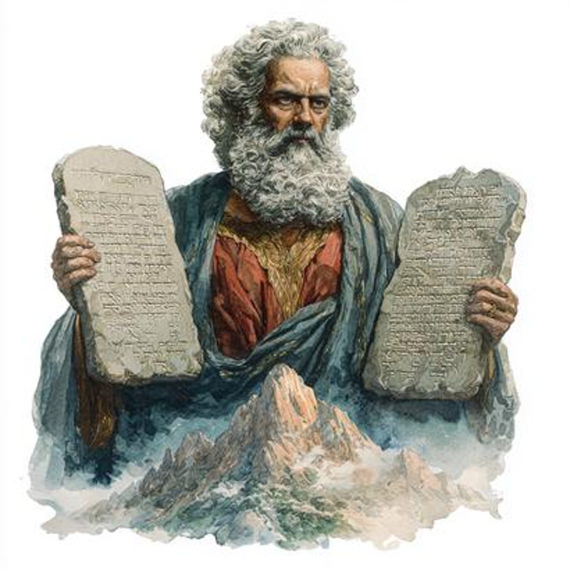 8 Moses Stone Clipart Tablets of Ten Commandments, Ancient History Old ...