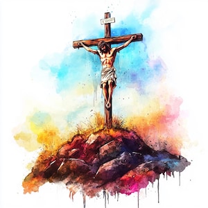 8 Jesus Christ Clipart Jesus Crucified Clip Art Cross Golgotha Hill ...