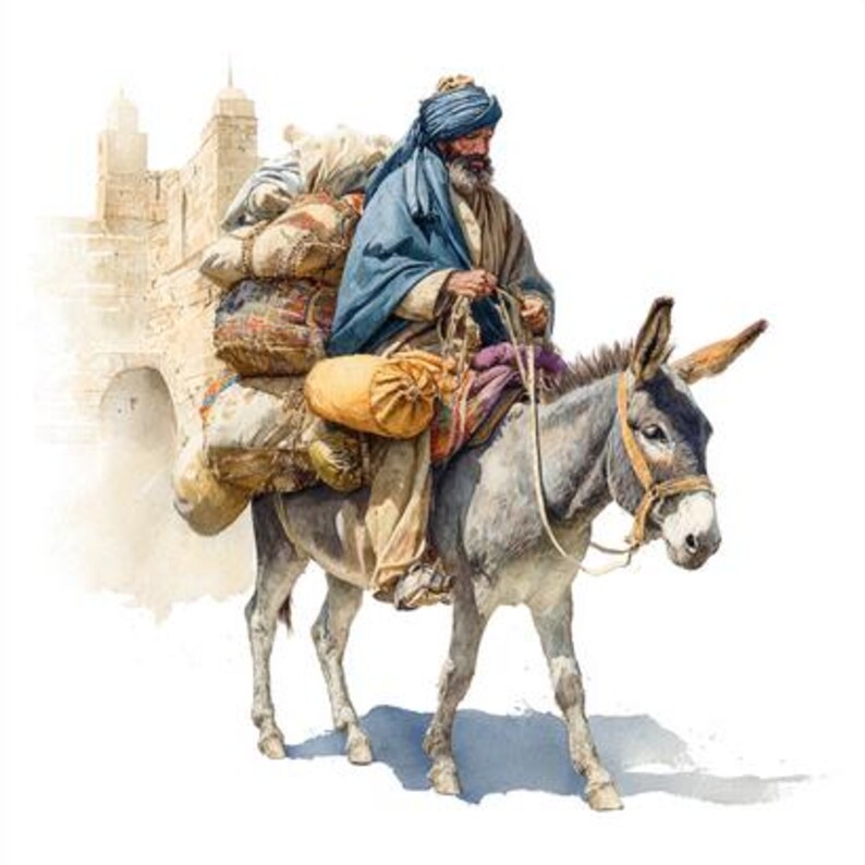 8 Ancient Israeli Merchant Clipart, Egypt, Jerusalem, Hebrew, Bible ...