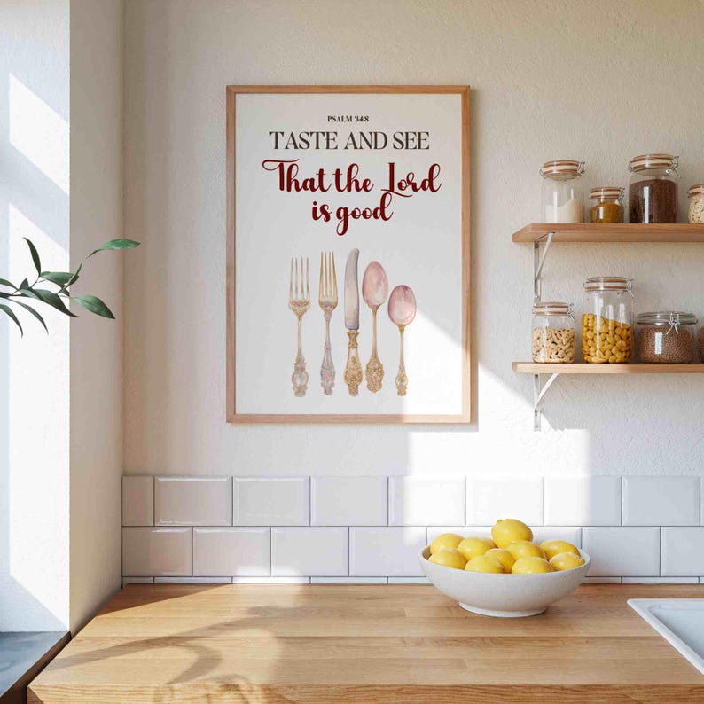 Psalm 34:8, Taste and See That the Lord is Good, Bible Verse Printable ...